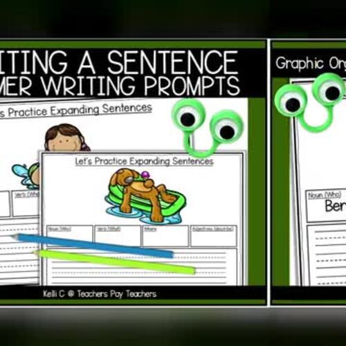 Sentence Writing Activities With Summer Related Picture Prompts by Kelli C