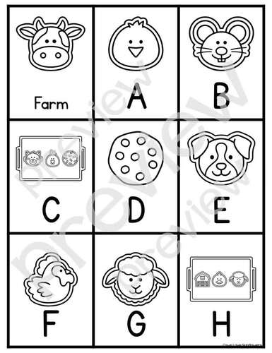 Farm Cookies - Uppercase Lowercase Alphabet Matching - ABC Practice ...
