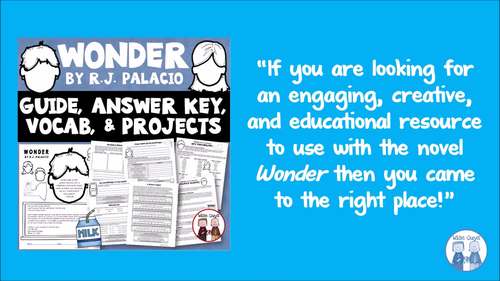 Wonder Novel Study Unit by Wise Guys | TPT