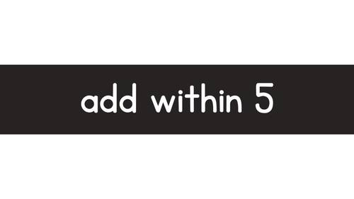 Math Assessment | Addition Facts within 5 by Serendipity Math Shop