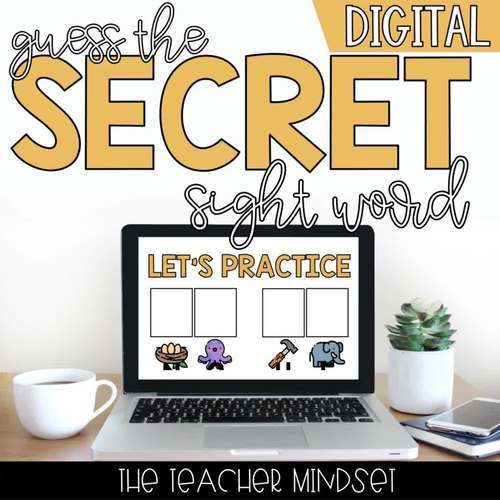 Guess the Secret Sight Words | Dolch Kindergarten List | PowerPoint ...