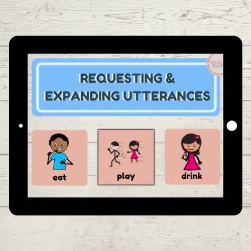 I Want to Eat Drink Play Sentence Builder Speech Therapy No Prep Boom ...