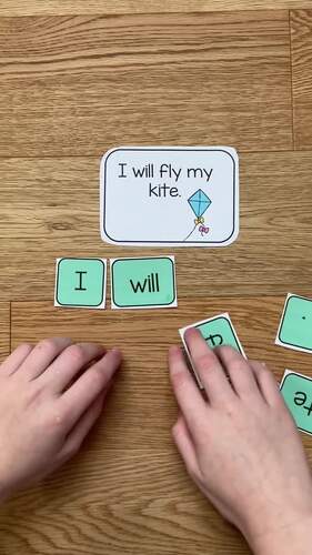 Spring Sentence Building Activity - Scrambled Sentences Literacy Center