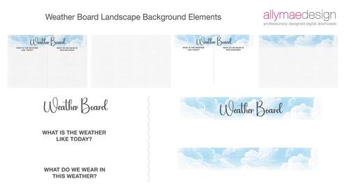 Customizable Weather Board with Seasonal Kids & Icons, 98 Printable Cut ...