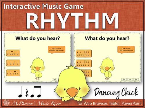 Spring Music ~ Eighth Notes Interactive Rhythm Game {Dancing Chick}
