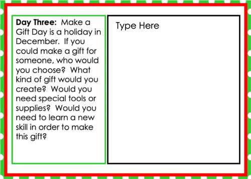 Creative Writing Prompts for December | DIGITAL Task Cards | Prewriting