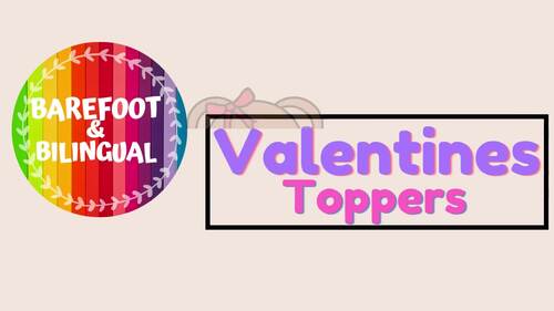 Valentine's Day Toppers Clipart by Barefoot and Bilingual Clipart and More