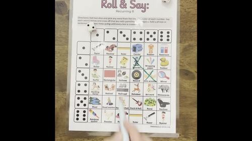 Roll and Say Articulation Dice "SH/CH/J" Speech Therapy Activity Game ...