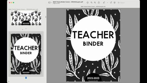 Music Teacher Binder Covers | Black and White Music Room Decor | TPT