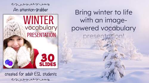Winter Vocabulary Presentation - Adult ESL Seasonal Vocabulary | TPT