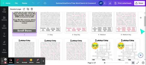 End of the Year Word Puzzle Bundle by 3D Tech Teacher | TPT