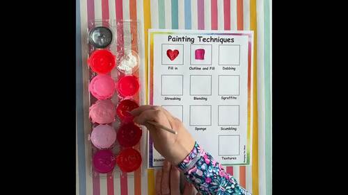 Painting Techniques Chart by Managing the Mess | TPT