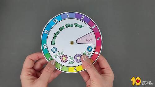 Months Of The Year Wheel Craft by 10 Minutes of Quality Time | TPT
