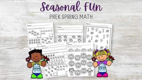 Preschool Printable Spring Worksheets - Math Worksheets - Counting ...