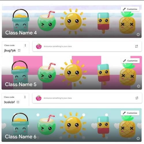 Summer Animated Google Classroom Header Banners - 3 versions included