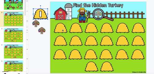 Digital Number Sense Game- Thanksgiving Edition Distance Learning