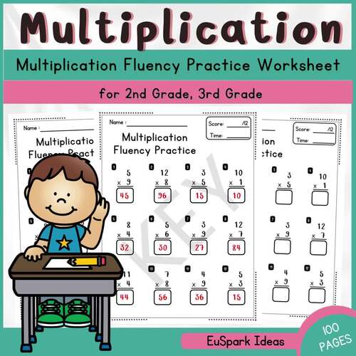 Multiplication Facts Practice 2nd Grade, 3rd Grade Math Fact Fluency ...