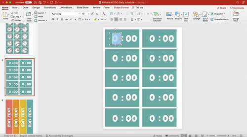Retro Classroom Daily Visual Schedule Editable by Preschool Packets