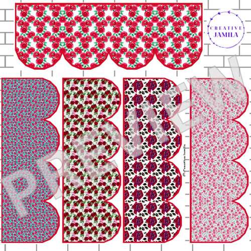 printable rose border bulletin board-floral classroom decor for ...