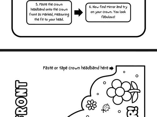 EASTER Craft, EASY Easter Coloring Paper Crown, Bunny Ears Hat, Egg ...