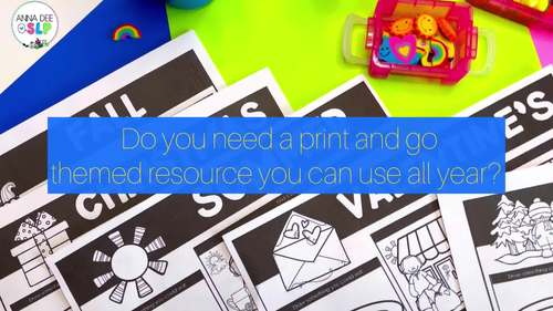 Vocabulary Worksheets for Seasonal Speech and Language Therapy by Anna ...