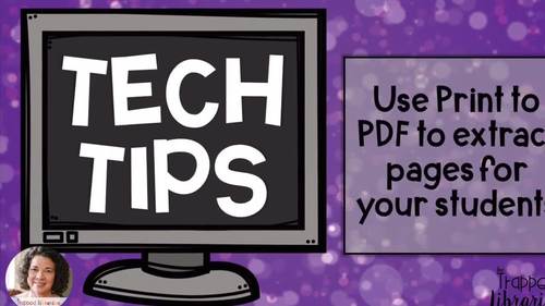 Print to PDF Tutorial Distance Learning by Laura Trapp - The Trapped ...