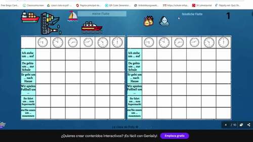 German Time Battleship – No-Print Interactive Game | Genially | TPT
