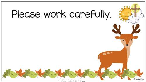 Woodland Animals Digital Classroom Slides with Timers Christian | TPT