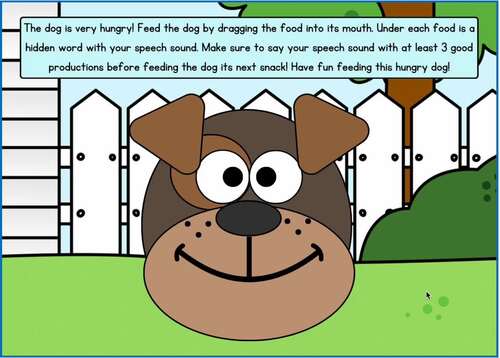 Feed the Dog Articulation Boom Cards by Gab with Gab | TPT