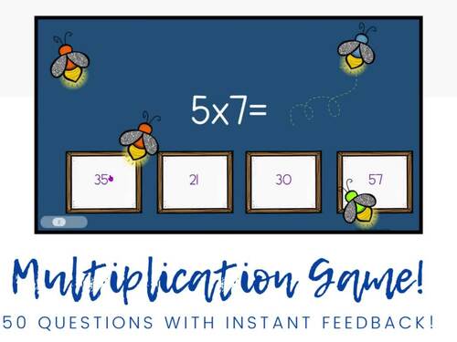 Multiplication & Division Digital Fact Practice Games for Google Slides