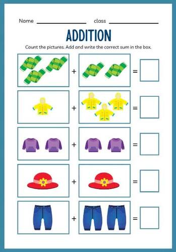 Addition and Subtraction Worksheet by Olivee store | TPT