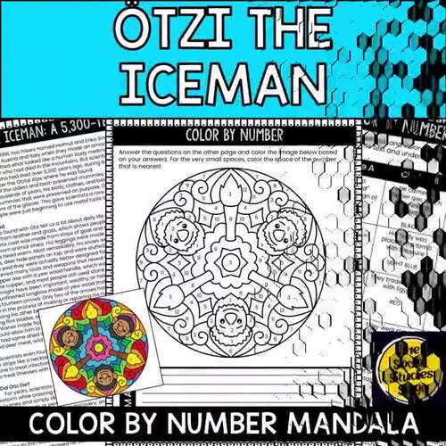 Otzi the Ice Man Color by Number Reading Comprehension Activity | TPT