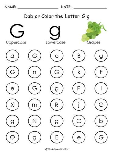 Alphabet Worksheets, Letters Spy Activities, Dab It, Summer Morning ...