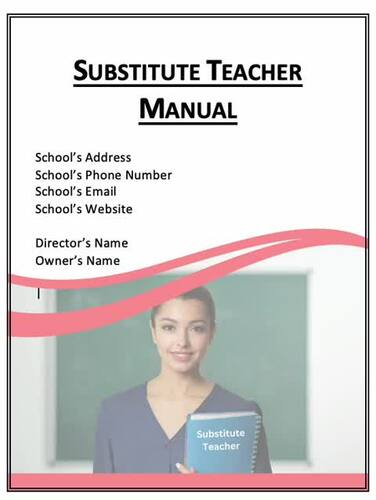 Substitute Teacher Manual by Admin 4 You | TPT