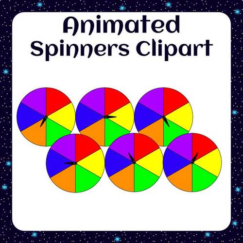 Animated GIF Customizable Spinners Clipart – 6 Colours | TPT