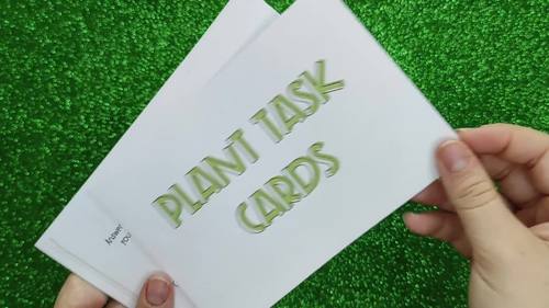 Plant task cards for high school: leaves, stems, roots and their structure