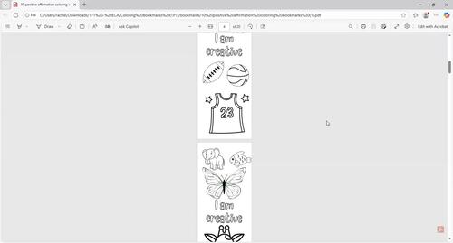 10 Coloring Bookmarks Positive Affirmation Kindness Cards Crafts