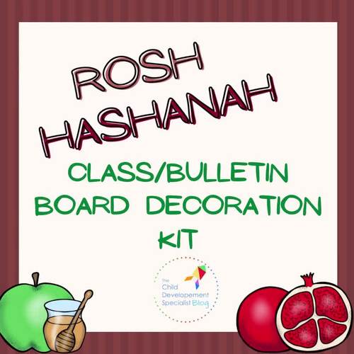 Rosh Hashanah decorations by The Child Development Specialist Blog