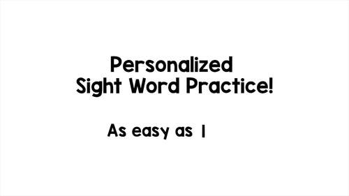Sight Word Readers: Personalized Set 4 by Primary Paradise | TPT