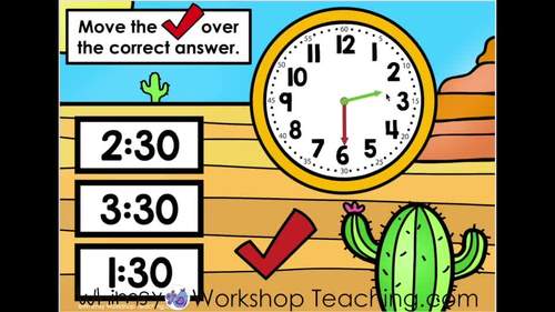 Google Slides Math Measurement Telling Time To The Half Hour Distance ...