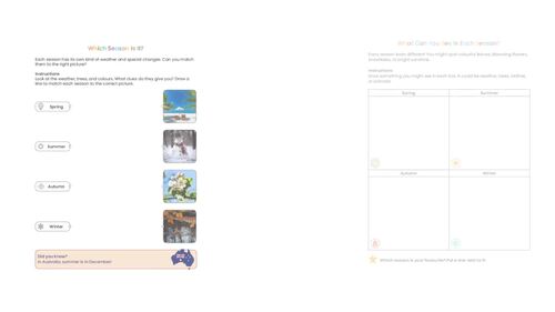 Seasonal Changes Workbook | Science Activities | Weather, Daylight ...