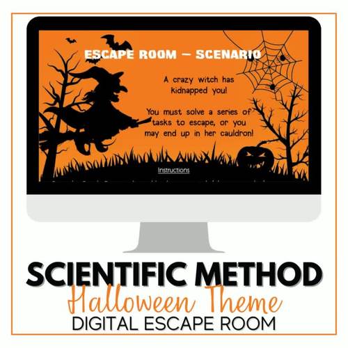 Halloween Science Activity Digital Escape Room Scientific Method Middle ...