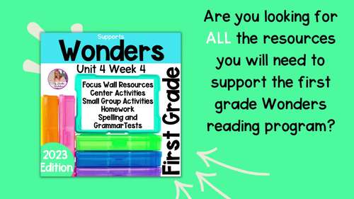Wonders Reading 1st Grade Unit 4 Week 4 | Centers and Small Group ...