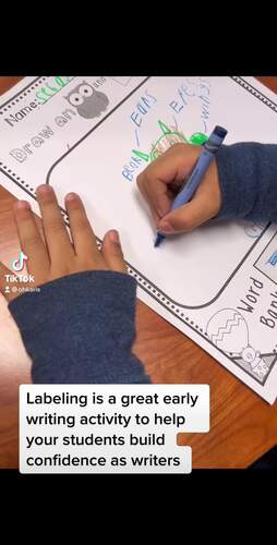 Early Writing Activities: Draw, Label, & Write by Miss Karis | TPT