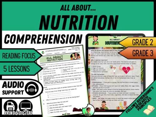 All About Nutrition | Reading Comprehension | Grade 2 and 3 | TPT