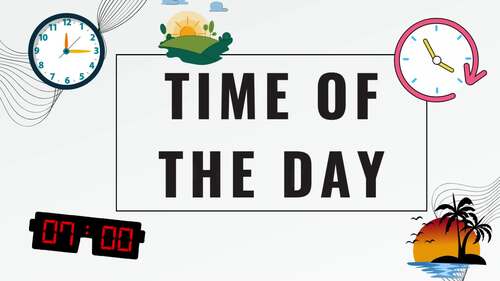 Time of Day Task Card and Worksheets Printable for Kindergarten by ...