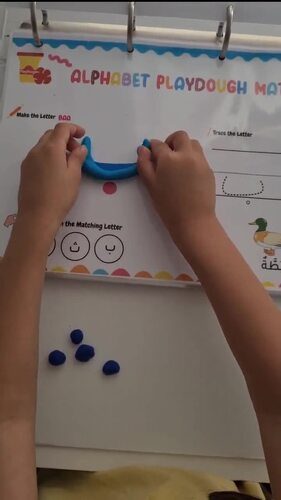 Arabic Alphabet Playdough busy book, Preschool Arabic, Learning Arabic ...