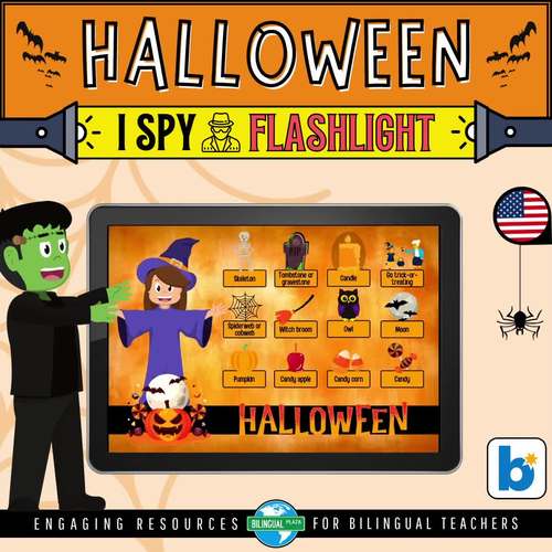 Boom Cards™ HALLOWEEN VOCABULARY I Spy Flashlight | ESL Distance ...
