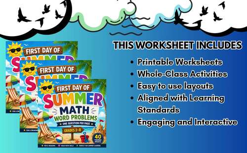 First Day of Summer Math Word Problems | 40 Fun Summer-Themed ...