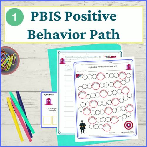 Behavior Visual Supports- Superheroes Bundle by The Responsive Educator